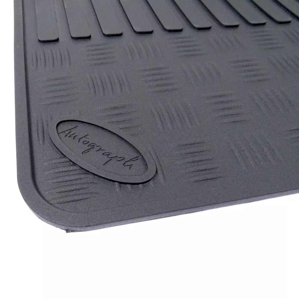 Black Rubber Floor Mats For Defender - Front Mats | Exmoor Trim