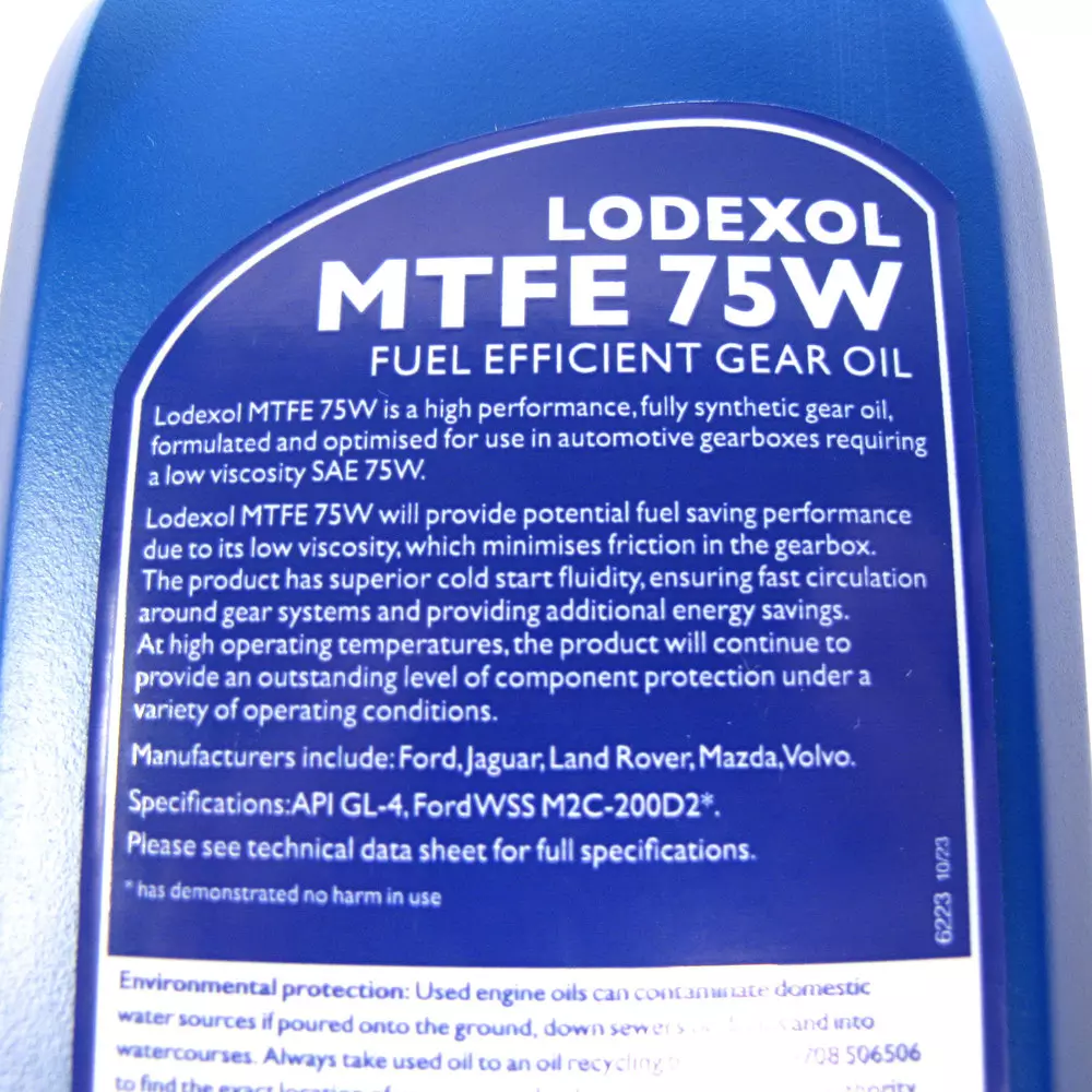 Transfer Case Fluid, 1 Liter, Morris Lodexol MTFE 75W - Newer Land Rovers