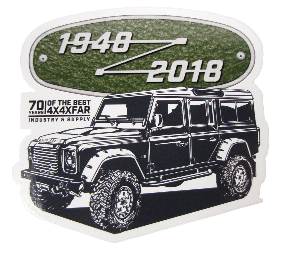 Defender 110 Sticker Celebrating 70 Years Of Land Rover (Part # ...