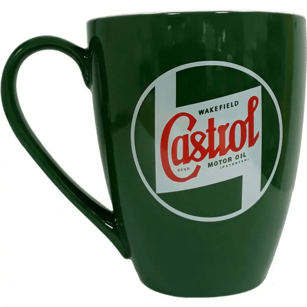 Classic Castrol Ceramic Mug, Green, Wakefield Castrol Motor Oil Logo ...
