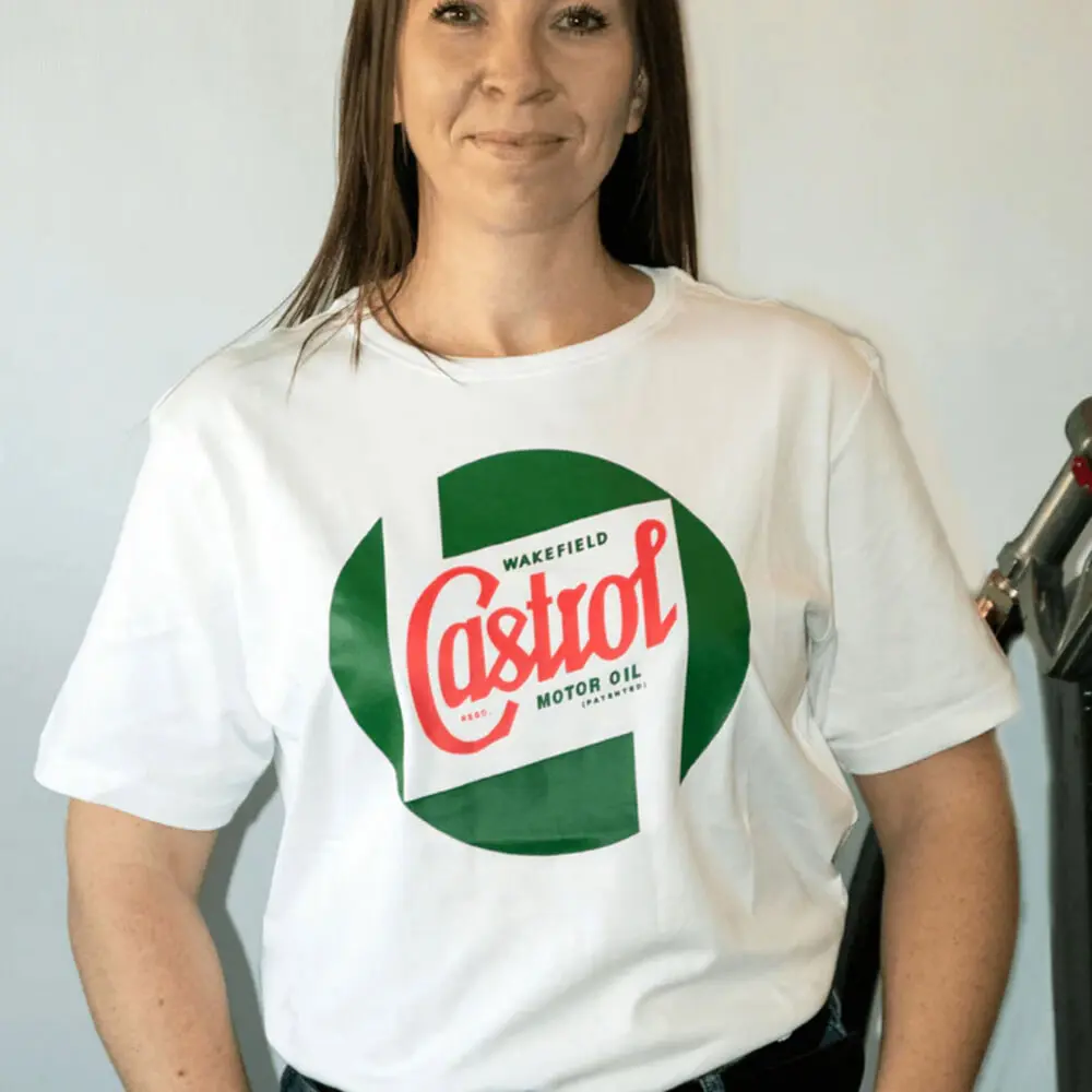 Castrol Motor Oil T-Shirt, White | Wakefield Castrol Classic Logo