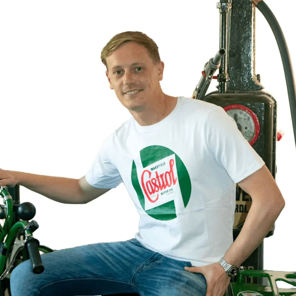 Castrol Motor Oil T-Shirt, White | Wakefield Castrol Classic Logo