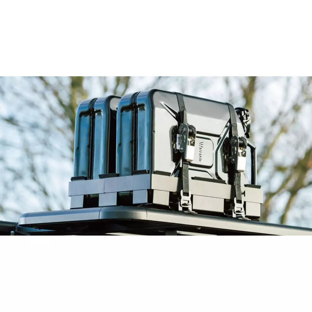 Jerry Can Holder, Double - Can Hold 2 20-Liter Jerry Cans - TF8008 - Black