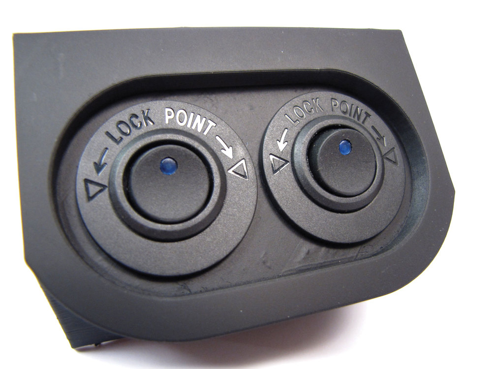 Tuff-Rok Front Power Panel, LR3, 2 Red LED 12V Switches - TRK52SR